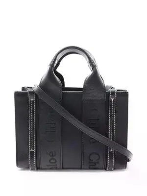 Chloé 2010-2026 Mini Leather Woody Satchel - Black