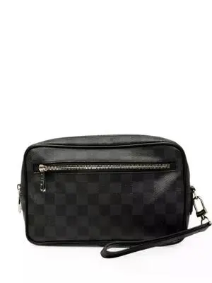 LOUIS VUITTON 2021-2026 Damier Graphite Kasai Clutch Bag - Black