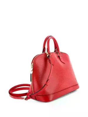 LOUIS VUITTON Vintage Alma Handbag Epi Leather Pm Satchel - Red