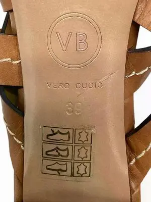 Veronica Beard Macey Vachetta Leather Mules