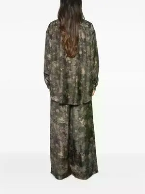 UMA WANG Floral-print Long-sleeve Shirt