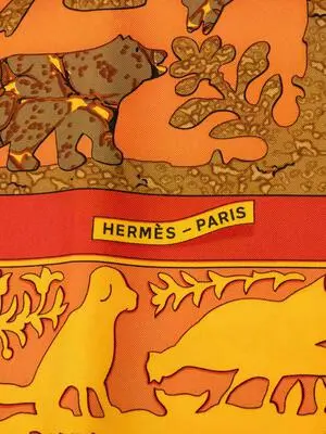 Hermès 2000-2026 Early America Silk Scarf 90 Scarves