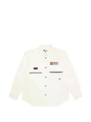 AAPE BY *A BATHING APE Logo-patch Shirt - White