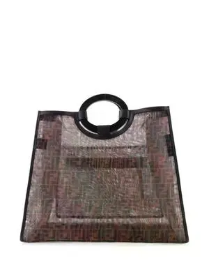 Fendi Runaway Shopper Zucca Mesh Large Tote Bag
