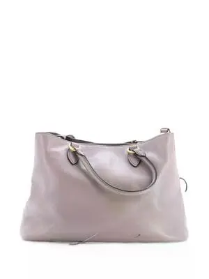 Prada Embossed Logo Convertible Open Glace Calf Medium Tote Bag