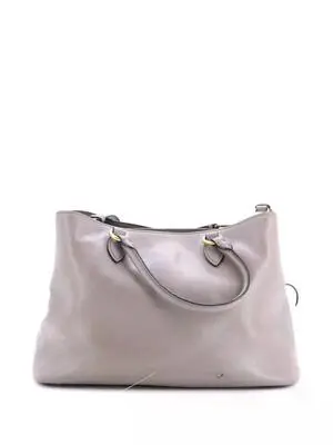Prada Embossed Logo Convertible Open Glace Calf Medium Tote Bag