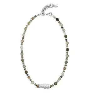 CORSO JEWELRY Kuma Silver Choker Necklace With Multi-stone Embellishment - Green
