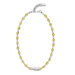CORSO JEWELRY Silver Choker With Citrine And Koi Motif - Yellow