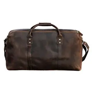 TOURI Genuine Leather Vintage Travel Bag