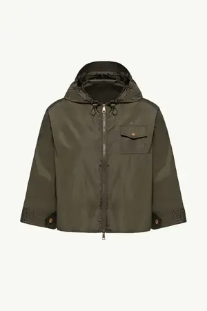 Moncler Moncler Collection Hooded Cape Green