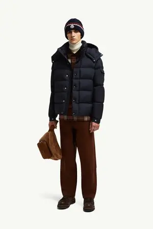 Moncler Vezere Hooded Short Down Jacket - Blue