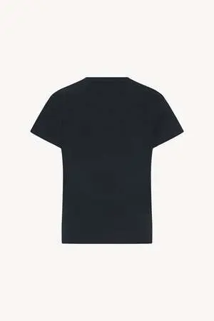 THE ROW Duca Short-sleeved Crewneck T-shirt - Black