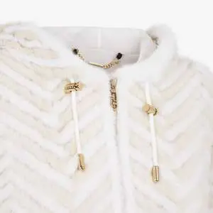 Fendi Jacket With Drawstring Hood And Chevron Motif