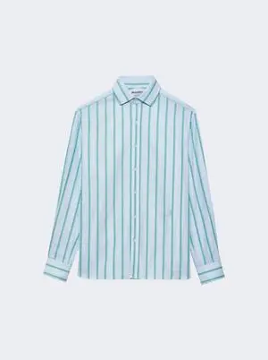 JW Anderson Striped Dress Shirt Blue And Green