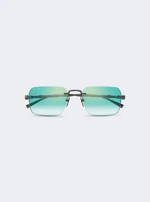 Gucci Frameless Rectangular Sunglasses Ruthenium - Silver