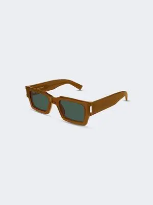 Saint Laurent Sl 572 Sunglasses Transparent Cognac - Brown