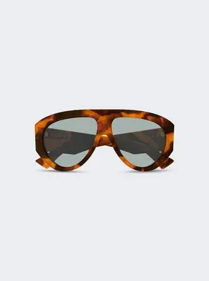 Gucci Pilot Sunglasses Havana - Brown