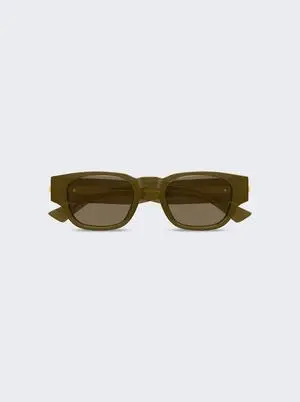 Bottega Veneta Rectangular Sunglasses - Brown