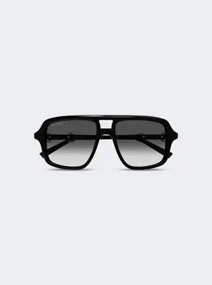 Gucci Navigator Frame Sunglasses - Black