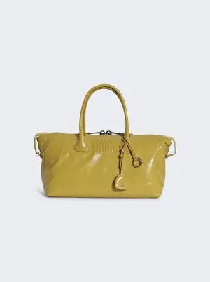 Miu Miu Glossy Leather Handbag Cedro