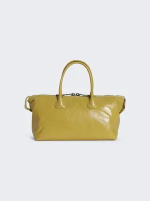 Miu Miu Glossy Leather Handbag Cedro