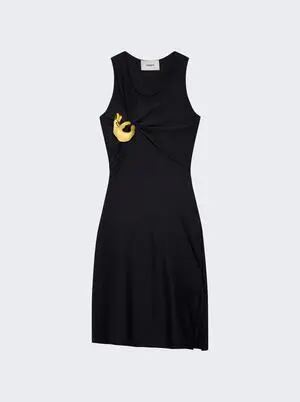 Coperni Single Short Emoji Dress And Gold