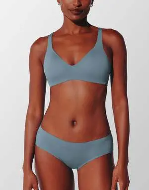 THIRDLOVE Thermoregulating Tempsync™ Wireless Plunge Bra - Bluestone