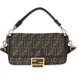Fendi Ff 1974 Jacquard Canvas Baguette Bag