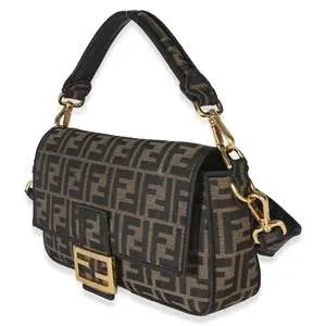 Fendi Ff 1974 Jacquard Canvas Baguette Bag