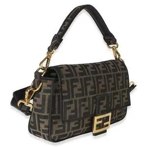 Fendi Ff 1974 Jacquard Canvas Baguette Bag