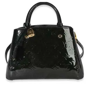 LOUIS VUITTON Monogram Vernis Montaigne Bb Handbag - Black