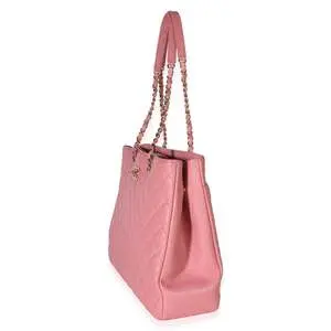 Chanel Quilted Caviar Cc Shopper Tote