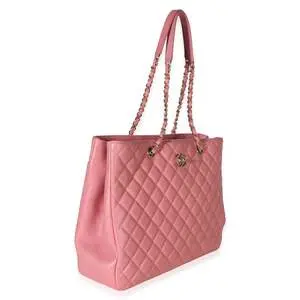 Chanel Quilted Caviar Cc Shopper Tote