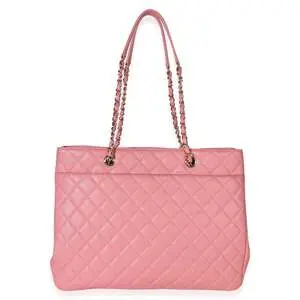 Chanel Quilted Caviar Cc Shopper Tote