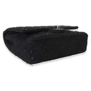 Chanel Vintage Tweed Sequin Embroidered Shoulder Flap Bag