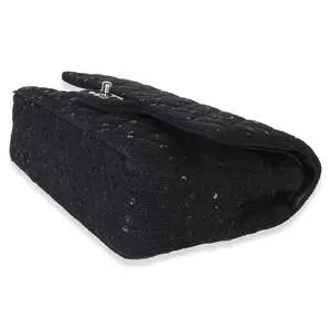 Chanel Vintage Tweed Sequin Embroidered Shoulder Flap Bag