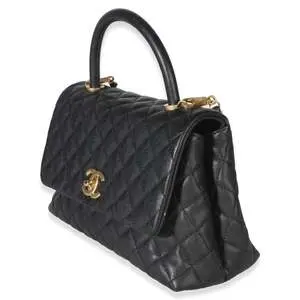 Chanel Quilted Caviar Coco Top Handle Bag