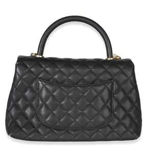 Chanel Quilted Caviar Coco Top Handle Bag