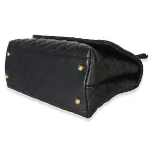 Chanel Quilted Caviar Coco Top Handle Bag
