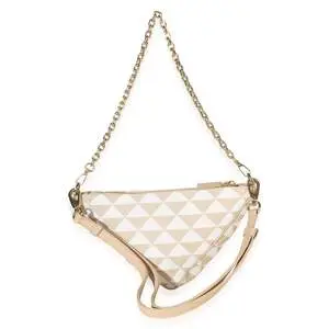 Prada Jacquard Triangle Bag - Beige