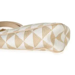 Prada Jacquard Triangle Bag - Beige