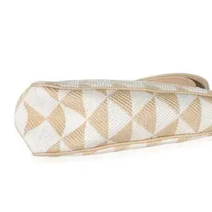 Prada Jacquard Triangle Bag - Beige