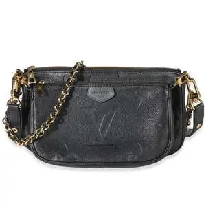 LOUIS VUITTON Giant Monogram Empreinte Multi Pochette Accessoires - Black