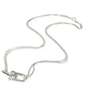Tiffany & Co. Sterling Silver Hardwear Large Double Link Pendant Necklace