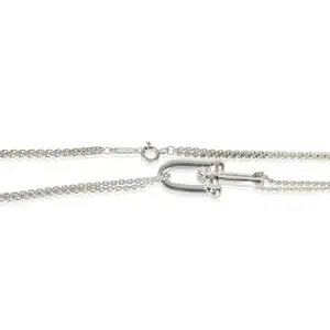 Tiffany & Co. Sterling Silver Hardwear Large Double Link Pendant Necklace