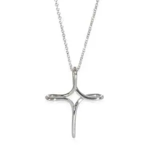 Tiffany & Co. Sterling Silver Elsa Peretti Infinity Cross Pendant Necklace - Sterling_silver