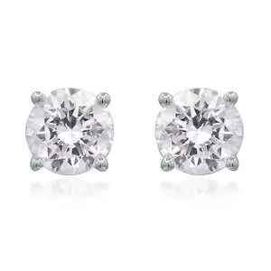 MYGEMMA 1.51 Ctw White Gold Lab-grown Diamond Earrings - White_gold