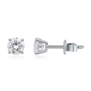 MYGEMMA 1.51 Ctw White Gold Lab-grown Diamond Earrings