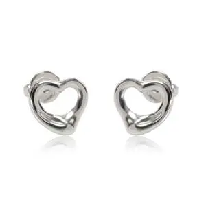 Tiffany & Co. Sterling Silver Elsa Peretti Open Heart Earrings - Sterling_silver