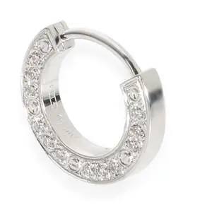 Cartier White Gold Diamond Single Hoop Earring - White_gold